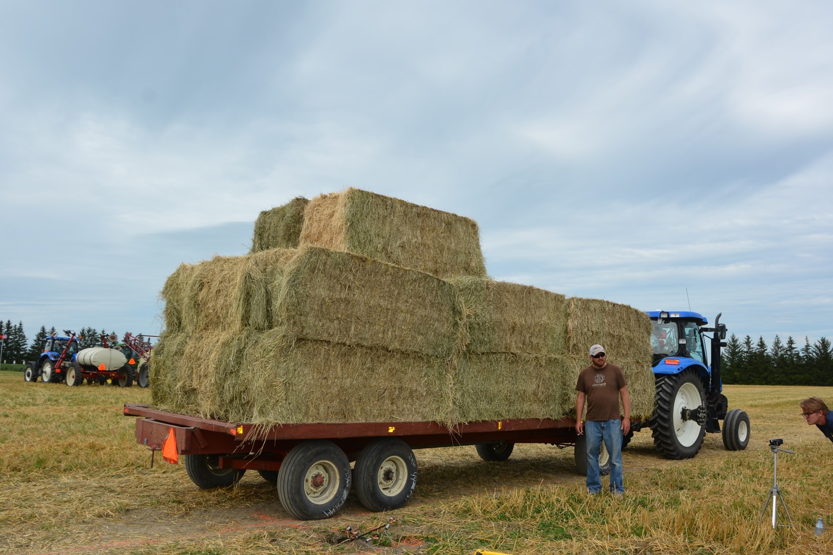 Unit D41+D8: Loaded FlatRack Hay Wagon Tandem Rear w 12.5Ls + NH TS115A ...